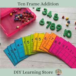 Ten Frame Addition- Activity Set- Montessori Learning Toy for ...