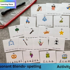 Consonant Blends Spelling Activity Set | Printable Literacy Game for ...