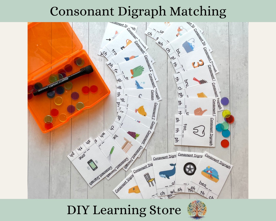 Consonant Digraph Matching and Fill in the Blank- Learning Activity Set ...