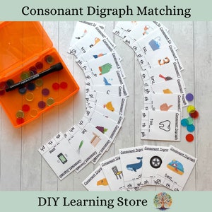 Consonant Digraph Matching and Fill in the Blank- Learning Activity Set ...