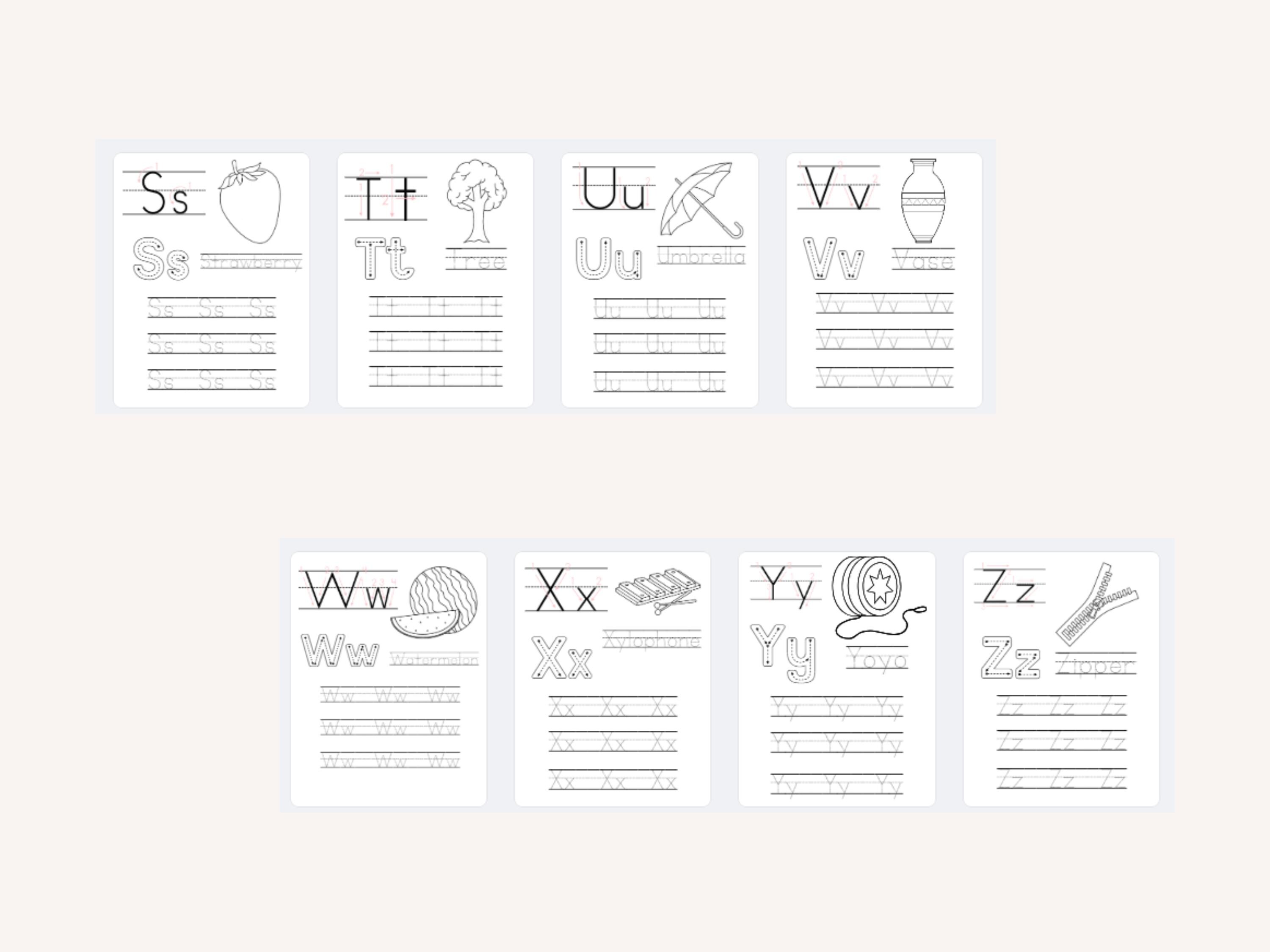 Letter Tracing Worksheets- Kindergarten, Preschool, Homeschool, Special ...
