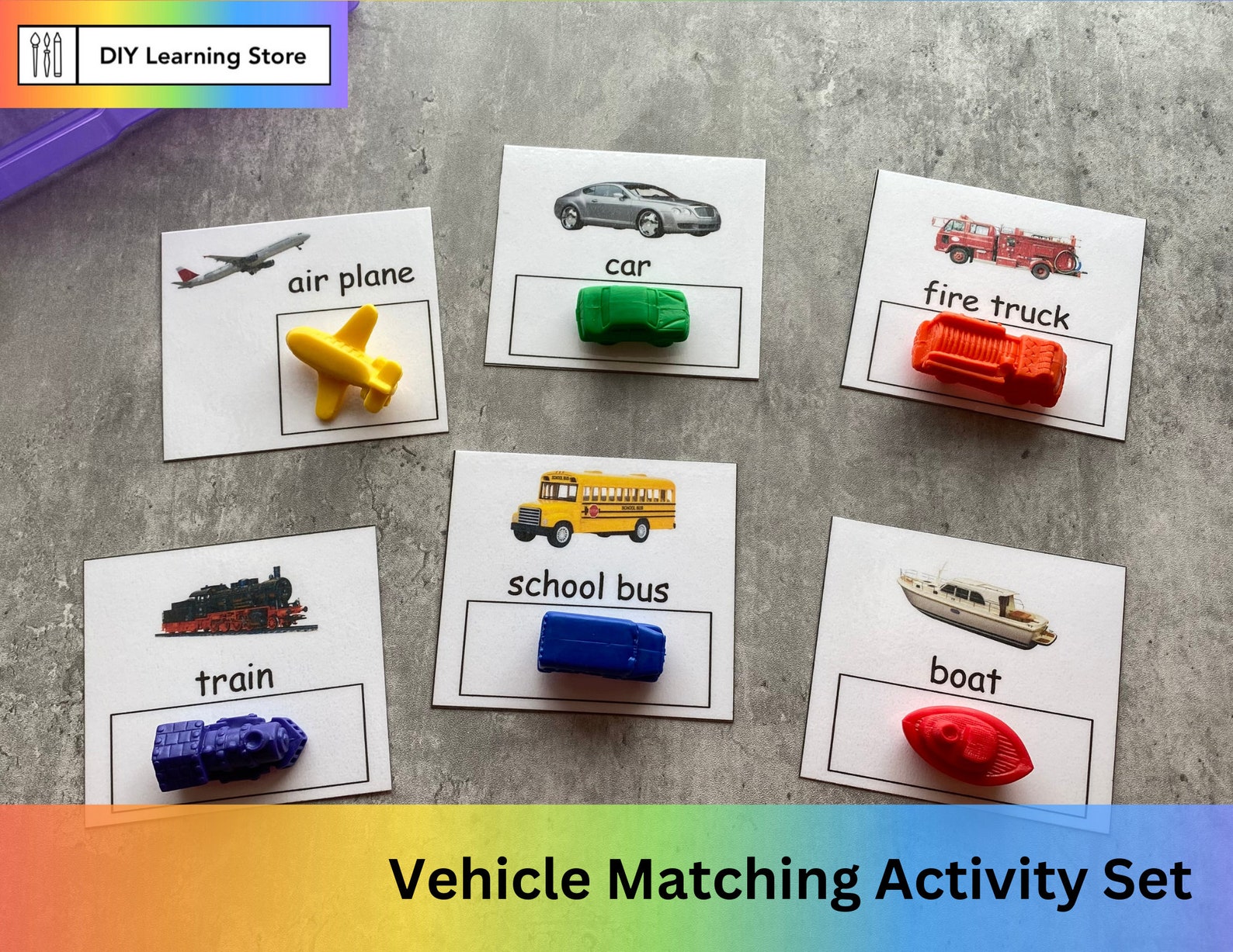 PDF Vehicle Matching Activity Cards - Etsy