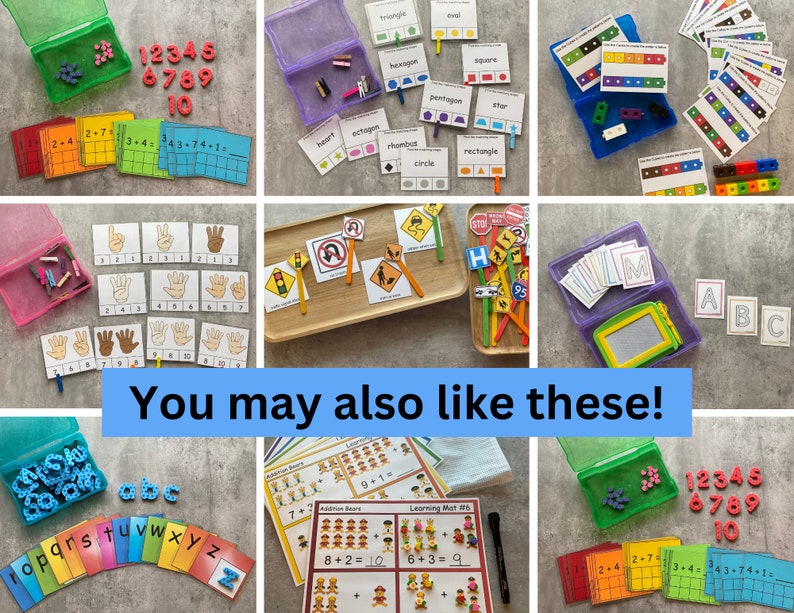 Number Match 1-10 - Montessori Counting Activity for Early Learning ...