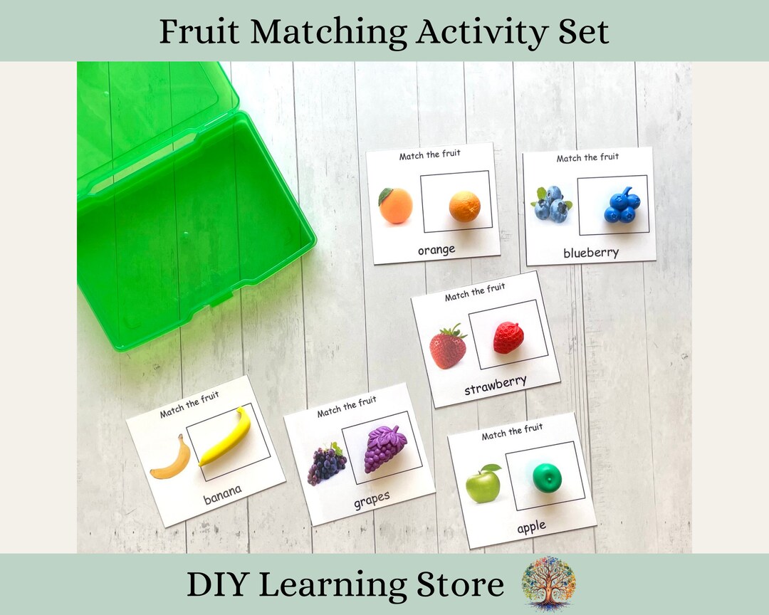 Fruit Matching Activity Set | Printable Task Box for Preschool and ...