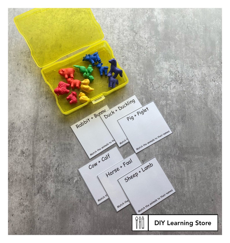 Farm Animals Task Box Activity Set - Etsy