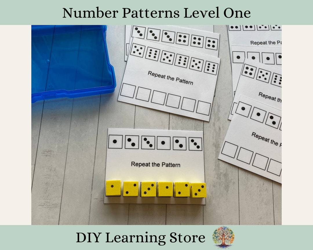 Number Patterns With Foam Dice- Level 1- Task Box Activity Set ...