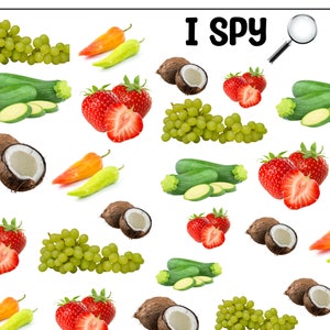 I Spy Games- Fruit and Vegetable-preschool- Kindergarten -special ...