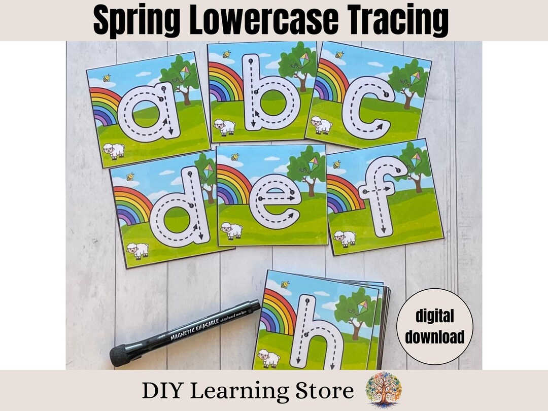 Lowercase Tracing- Spring Activity Cards- Toddler Learning Toy ...