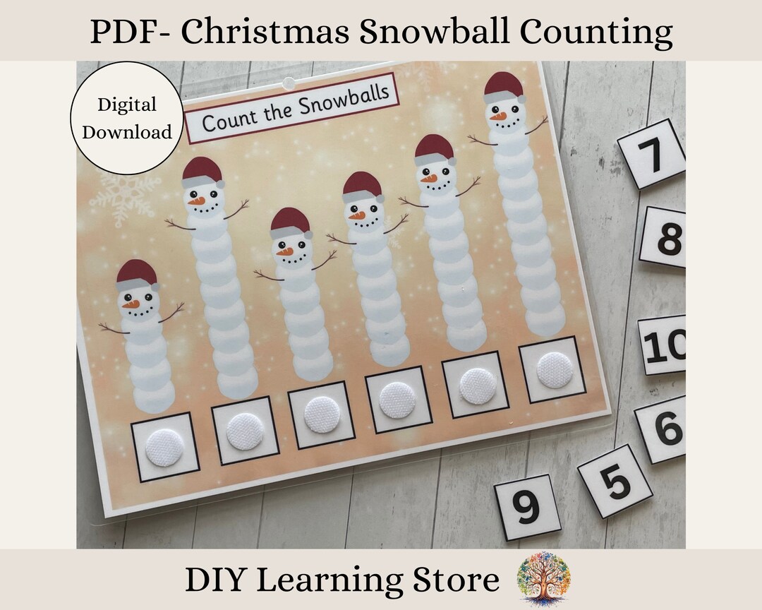 PDF Snowball Counting Christmas Activity Page Preschool Curriculum ...