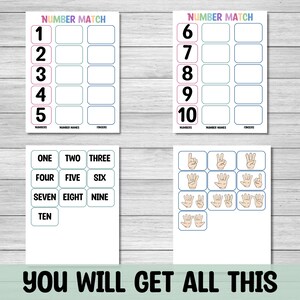 Number Match 1-10 - Montessori Counting Activity for Early Learning ...