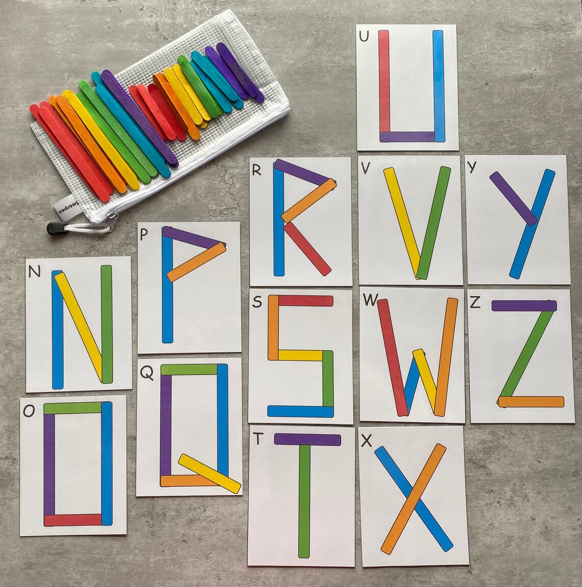 Craft Sticks Alphabet Activity Set - Etsy