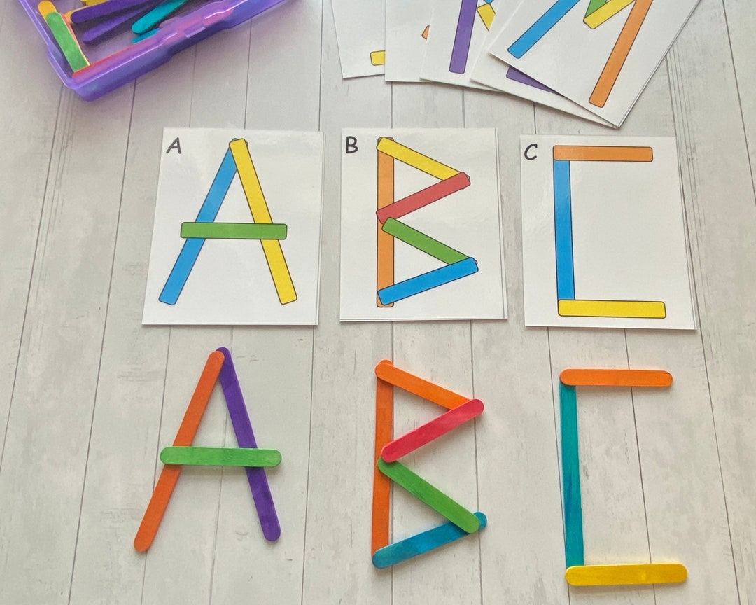 Craft Sticks Alphabet Activity Set Preschool, Homeschool, Special ...