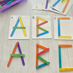 Craft Sticks Alphabet Activity Set- Preschool, Homeschool, Special ...