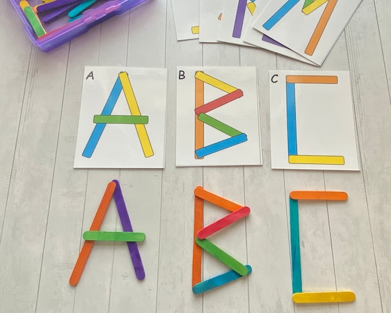 Popsicle Stick Letter Mats Popsicle Stick Number Formation Mats 1 20