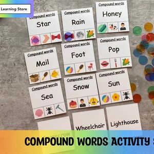 Compound Words Activity Cards- Instant Download- Montessori Learning ...