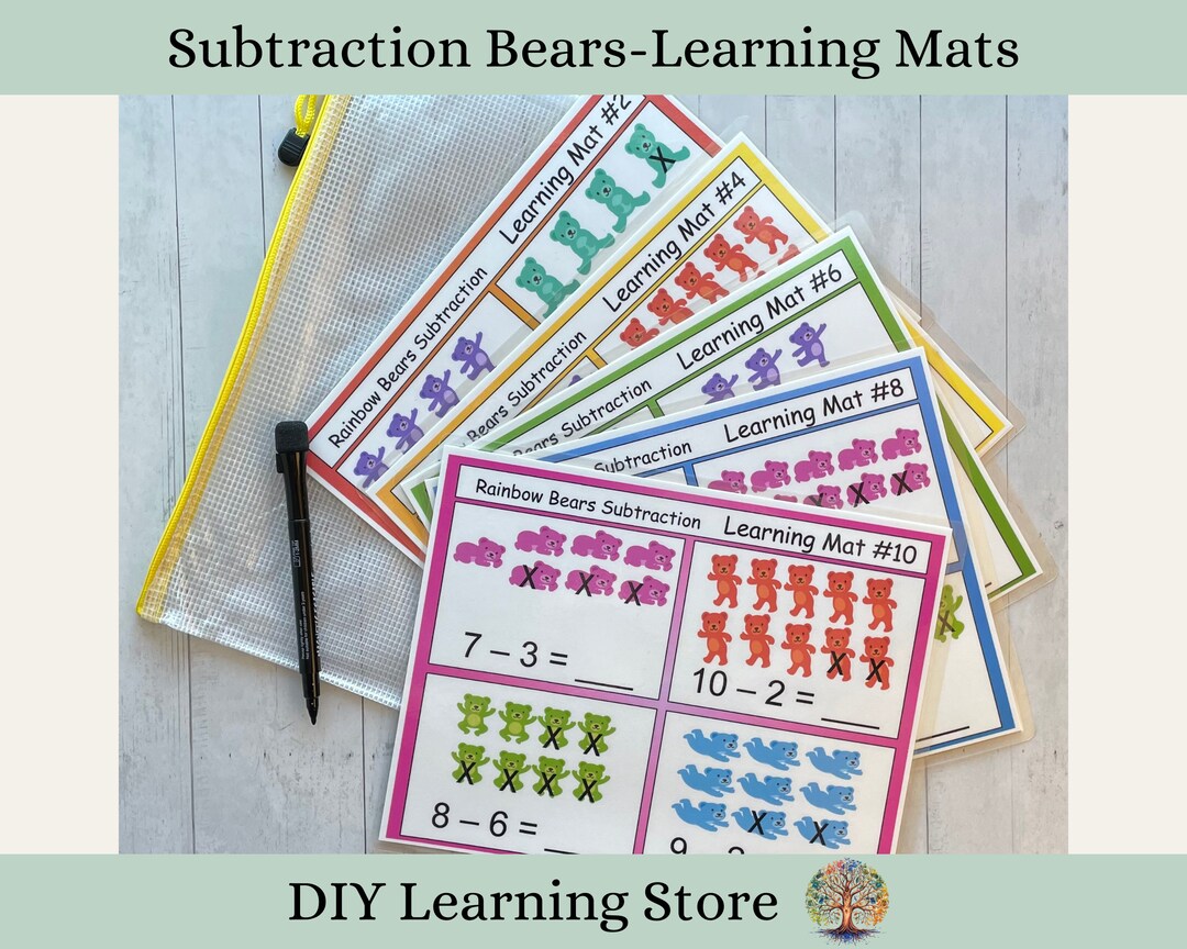 Rainbow Bears Subtraction-activity Set- Montessori Learning Toy for ...