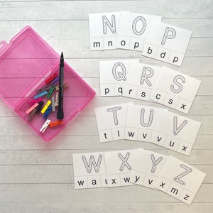 Letter Matching and Tracing - Instant Download- Montessori Learning Toy ...