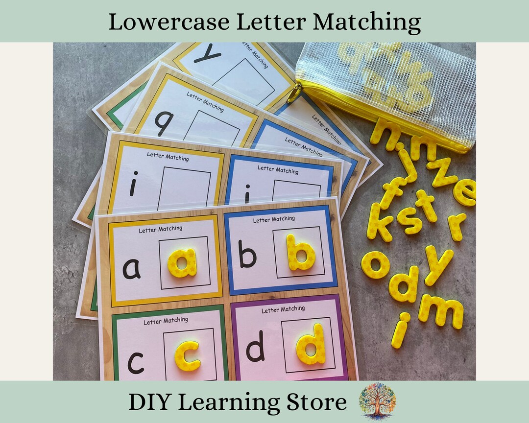 Lowercase Letter Matching Learning Mat Activity Set- Montessori ...