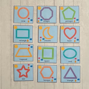 Shape Tracing- Summer Themed Cards- Toddler Activities- Preschool ...