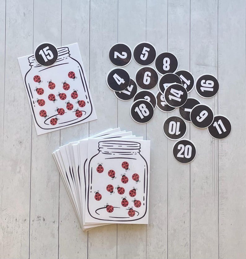 Ladybug Counting 1-20, Spring Activity, Kindergarten Learning Toy ...