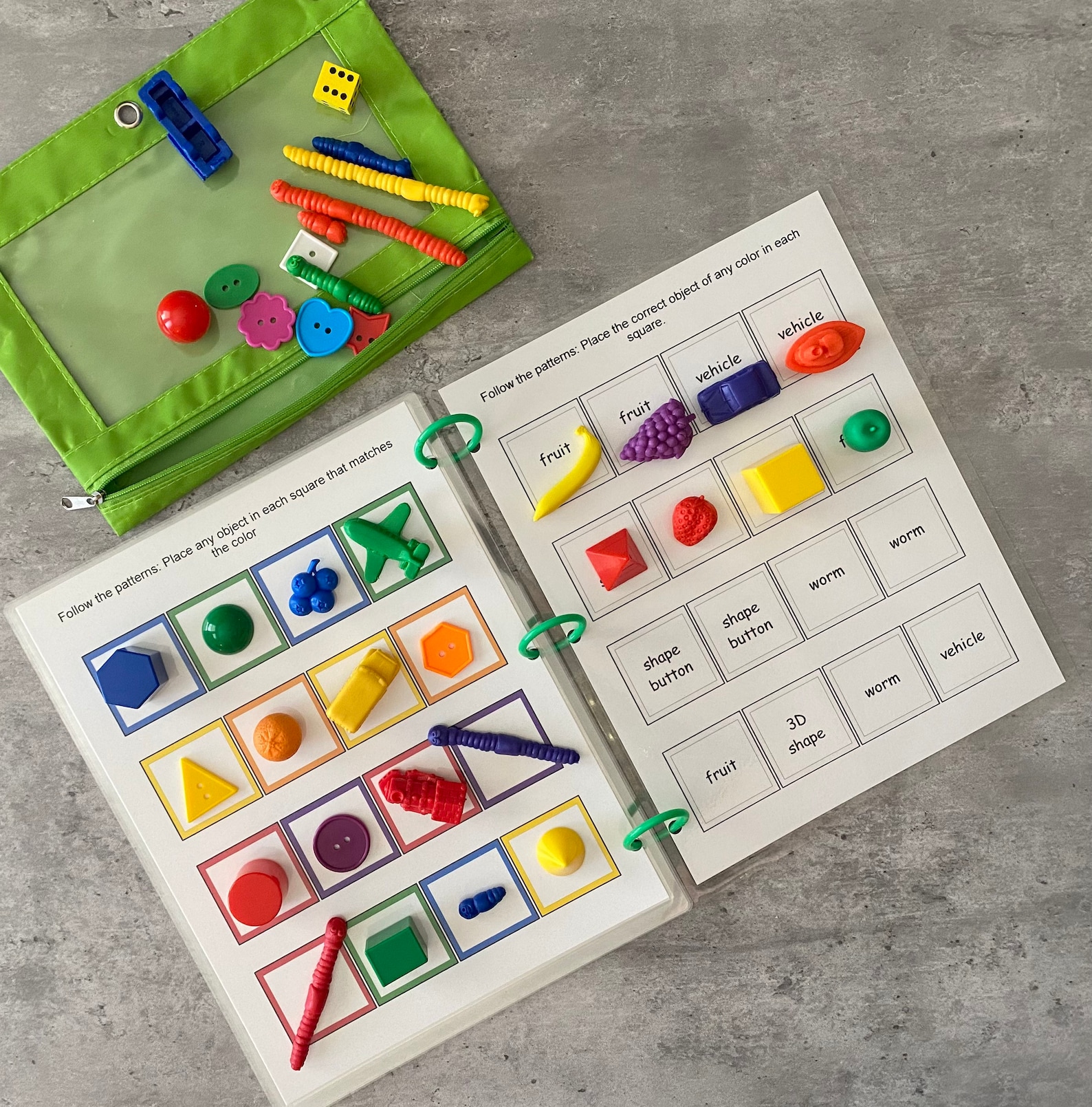 Rainbow Counters Preschool Activity Set - Etsy