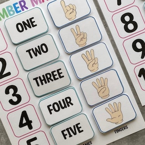 Number Match 1-10 - Montessori Counting Activity for Early Learning ...