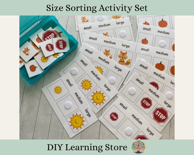 Size Sorting Activity Set- Montessori Learning Toy for Preschool ...