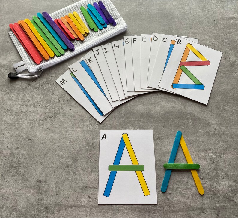 Craft Sticks Alphabet Activity Set - Etsy
