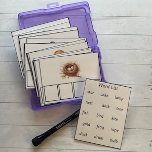 Spelling Practice 4-letter Words Task Box | Printable Literacy Game for ...