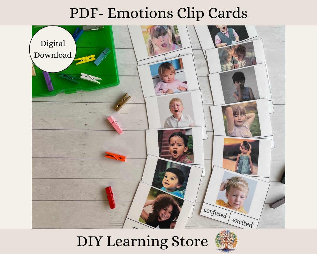 PDF Emotions Activity Cards Instant Download Montessori Learning Toy ...