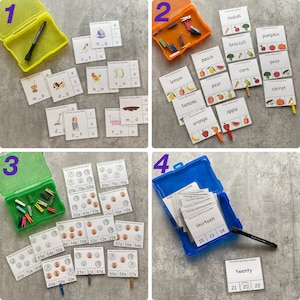 Kindergarten Activity Bundle- 16 Task Box Learning Activities Plus a ...