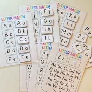 Letter Match- Montessori Preschool Learning Worksheets- Alphabet ...