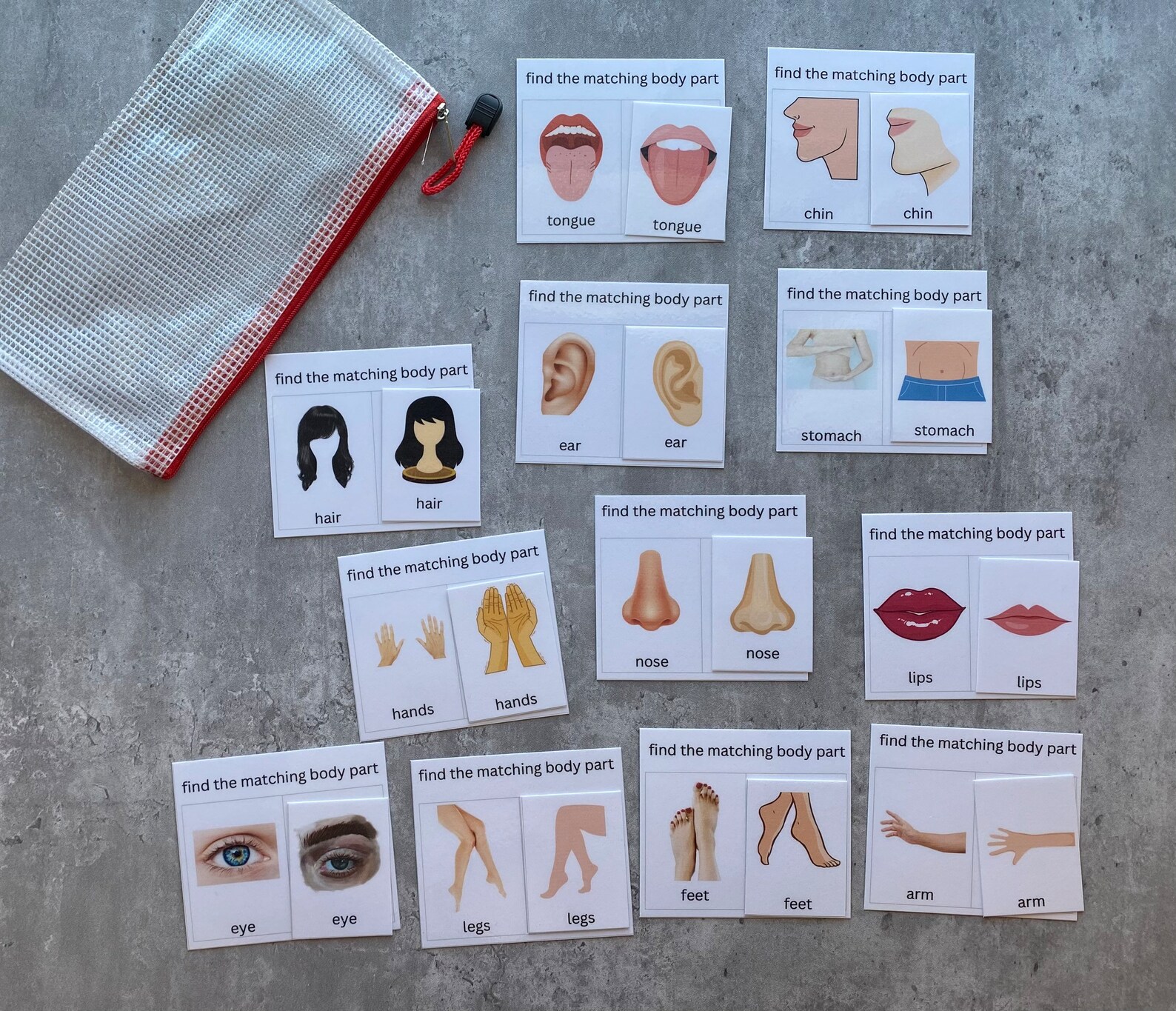 Body Parts Matching- Life Skills Activity Set- Multiple Difficulty ...