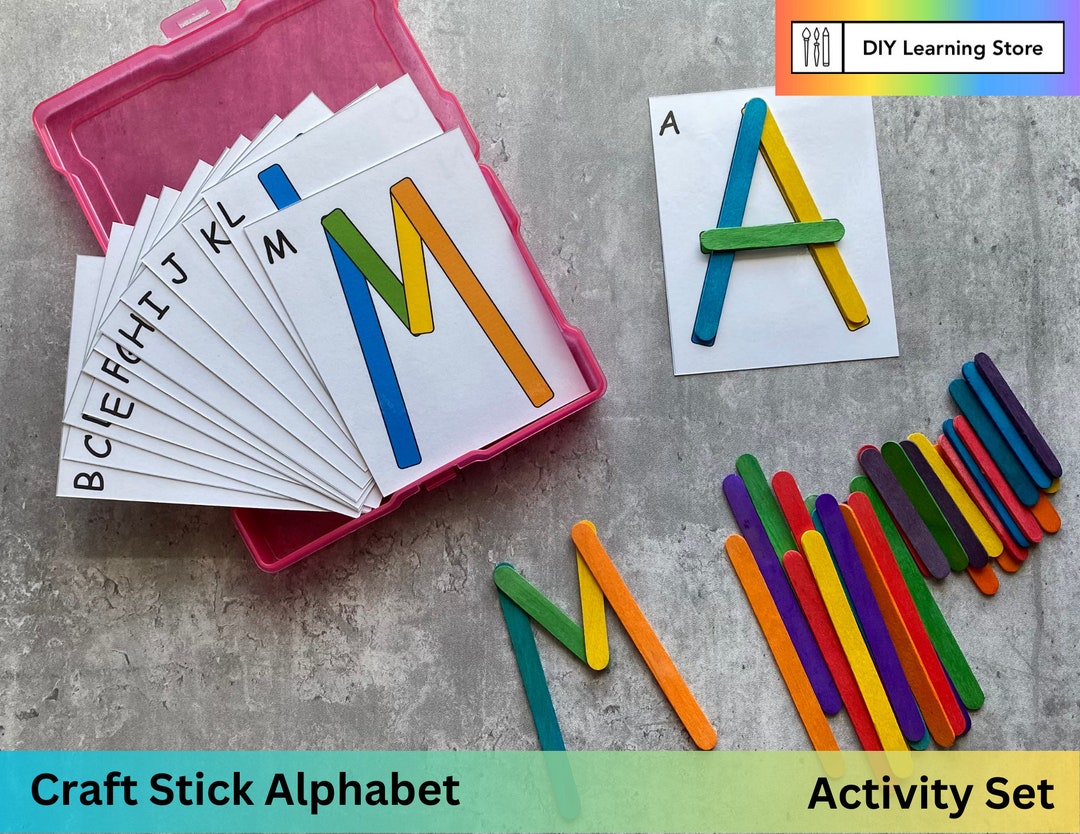 Craft Sticks Alphabet Activity Set Preschool Homeschool - Etsy