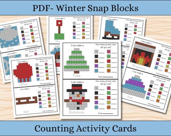 Halloween Counting Snap Block Mats- 12 Visual Cards- Preschool ...