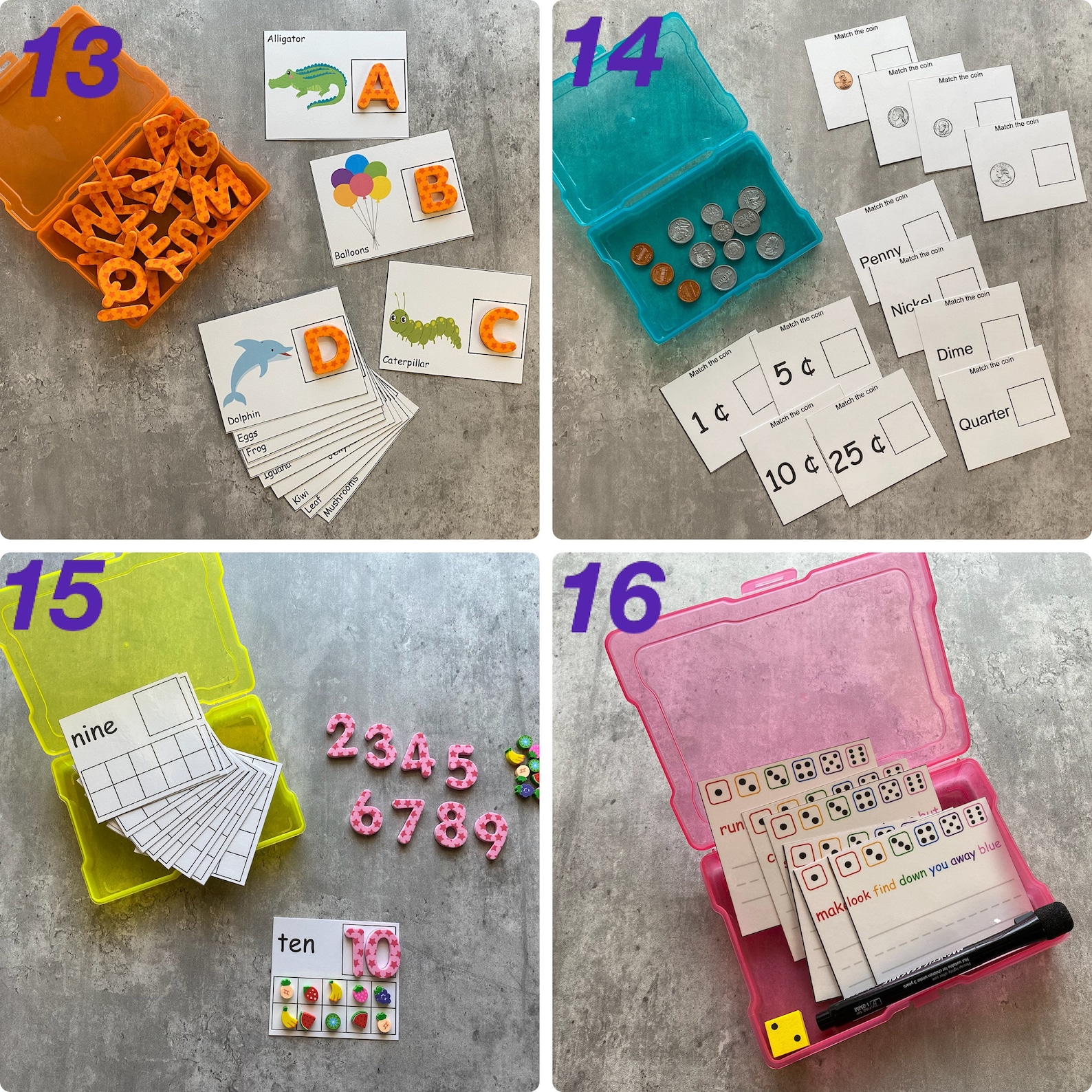 Preschool Activity Bundle #2- 16 Task Box Activity Sets With Carrying ...