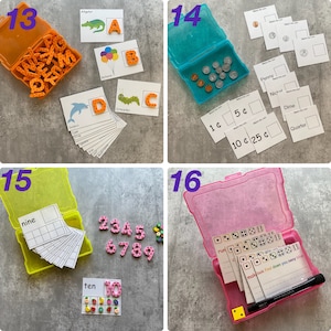 Preschool Activity Bundle #2- 16 Task Box Activity Sets With Carrying ...