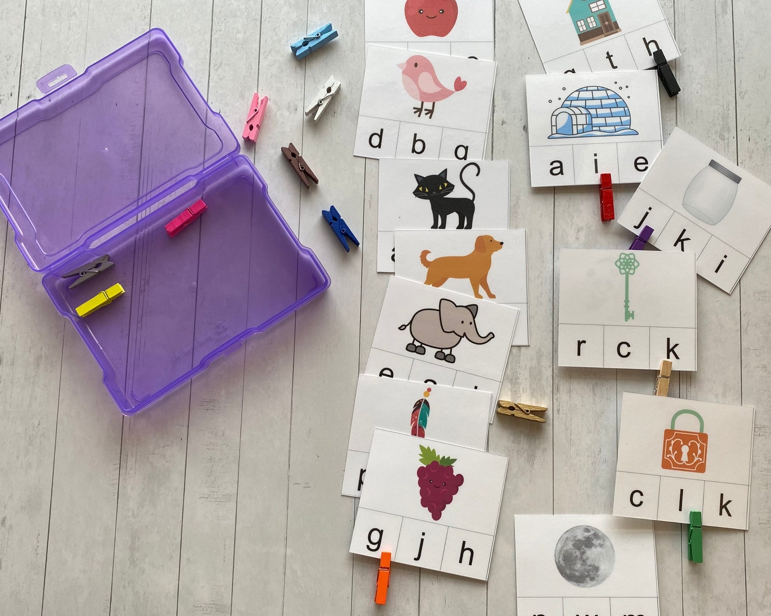 Beginning Sounds Task Box Activity Set- Montessori Learning Toy for ...