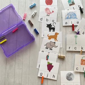 Beginning Sounds Task Box Activity Set- Montessori Learning Toy for ...