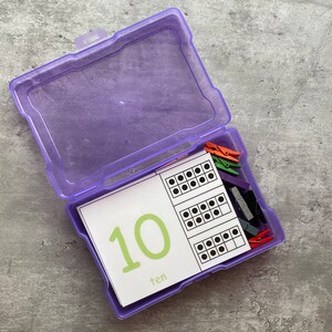 Ten Frame Number Match Clip Cards- Task Box Activity Set for Preschool ...