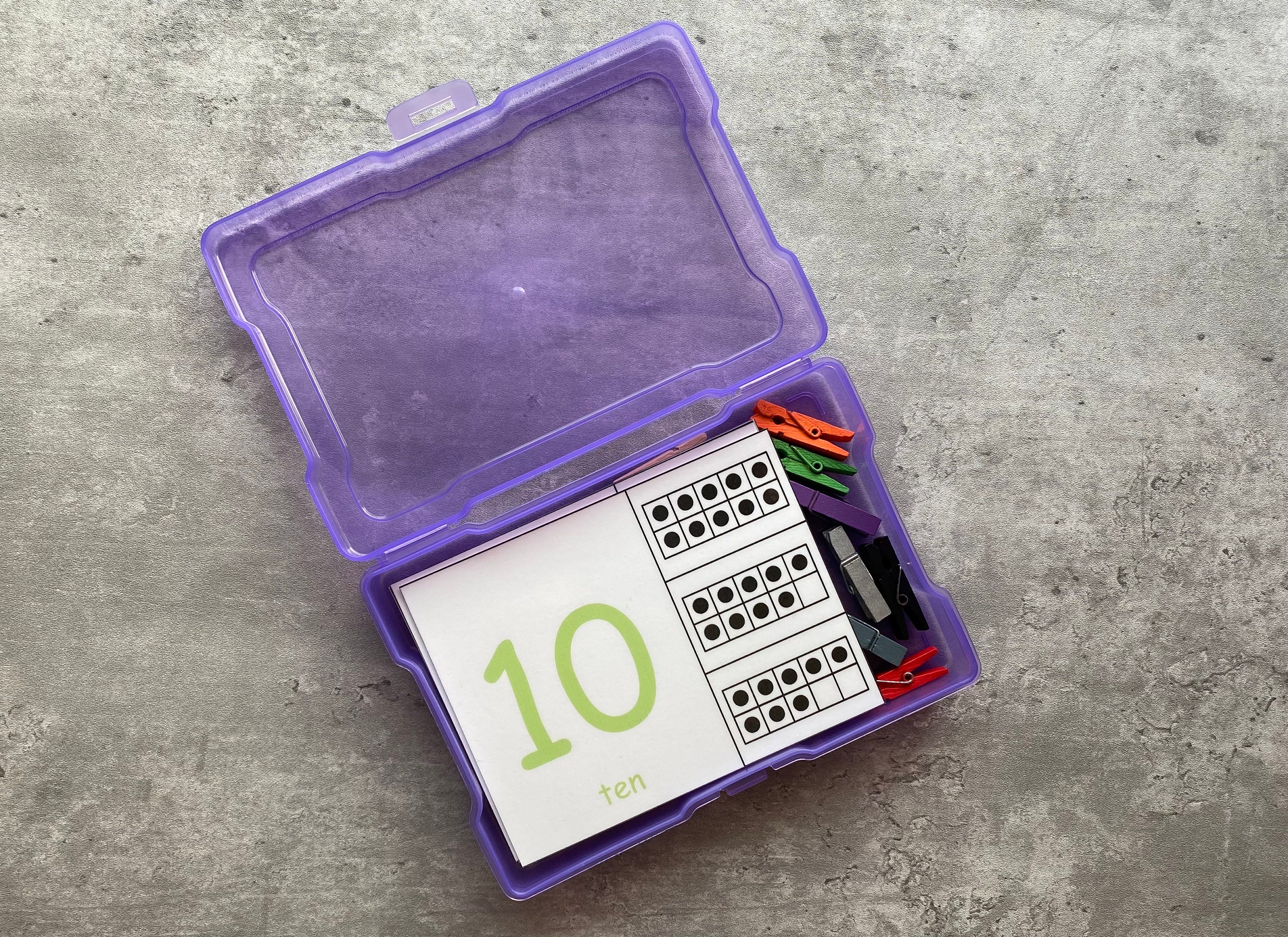 Ten Frame Number Match Clip Cards- Task Box Activity Set for Preschool ...