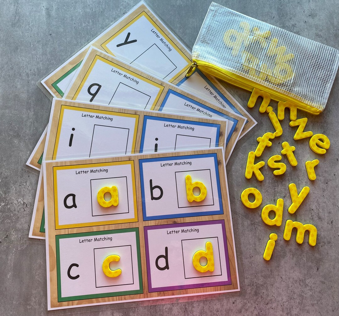 Lowercase Letter Matching Learning Mat Activity Set Montessori Learning ...