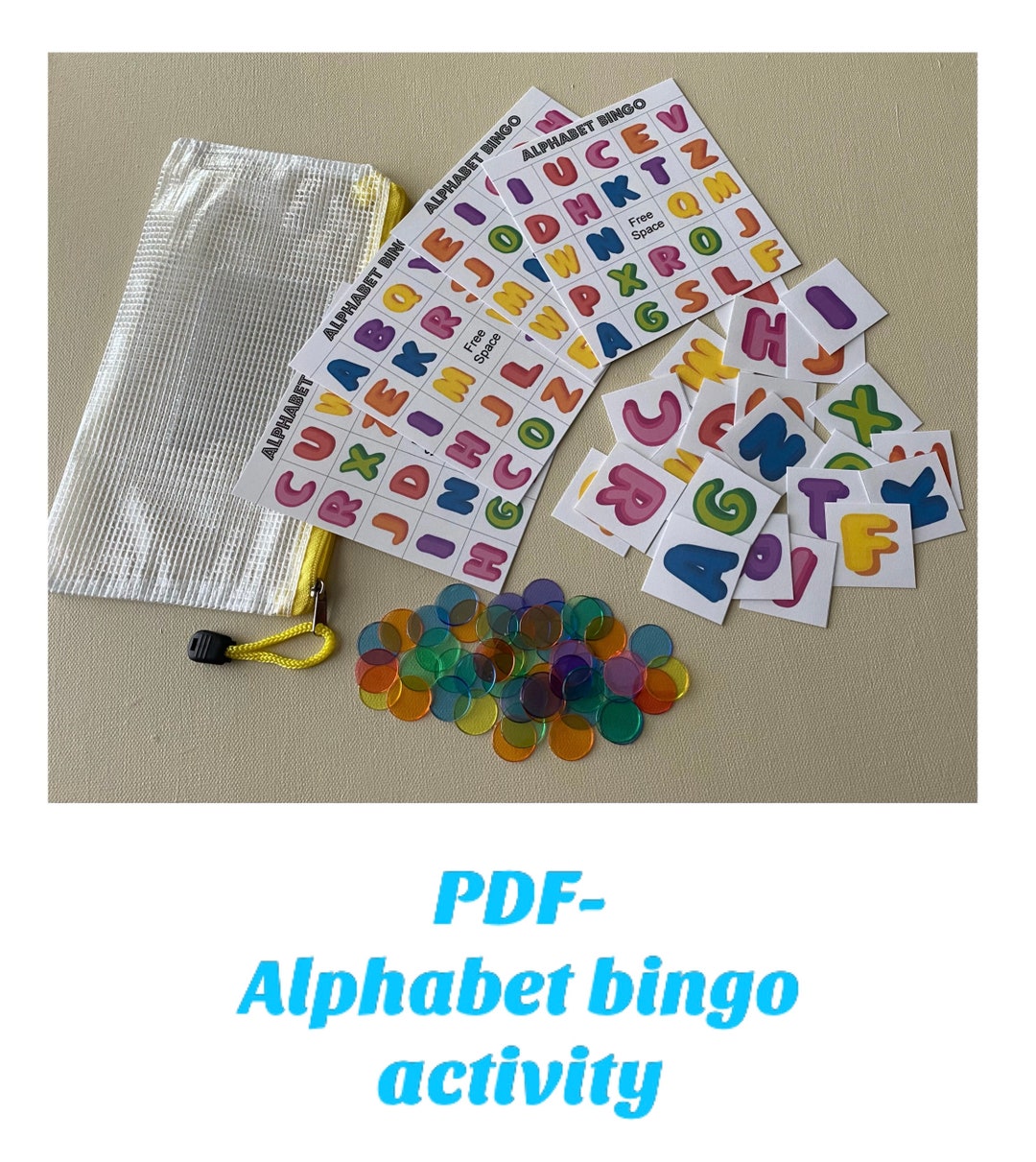PDF Alphabet Bingo Activity Cards Montessori Learning Toy - Etsy