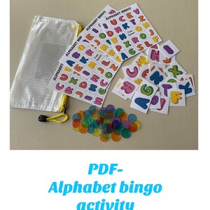PDF Alphabet Bingo Activity Cards Montessori Learning Toy for Preschool ...