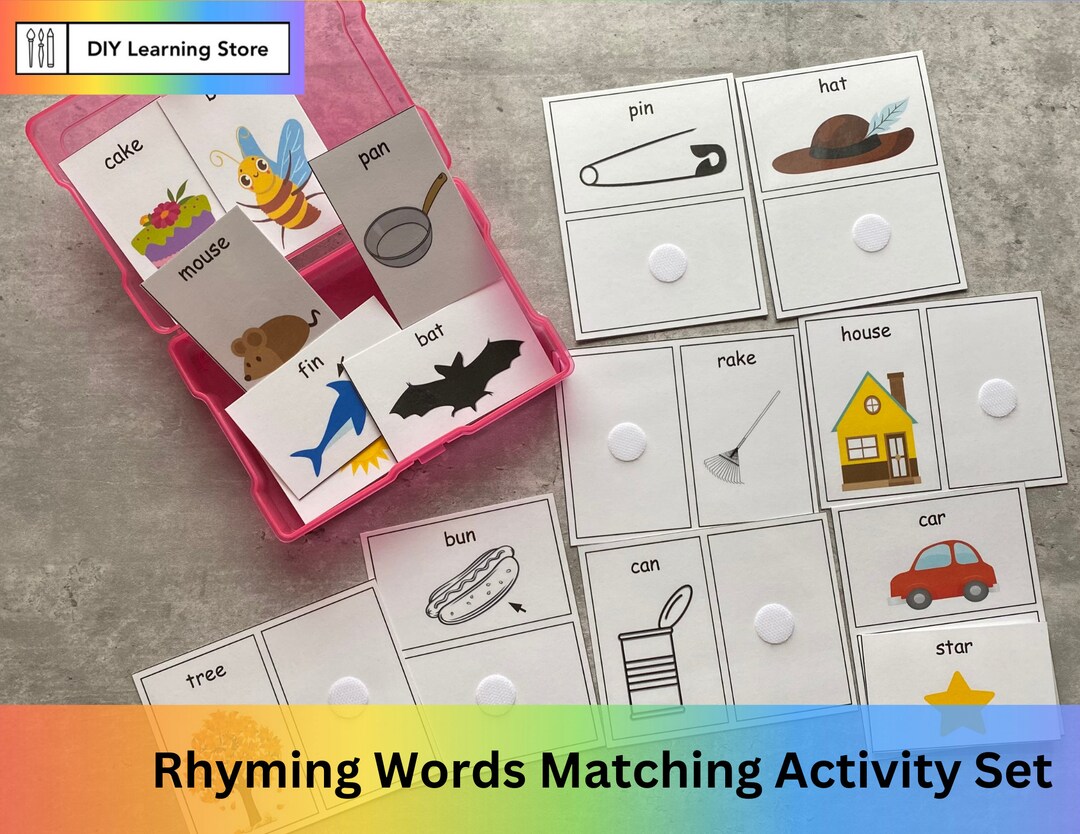 PDF Rhyming Words Activity Set Instant Download - Etsy