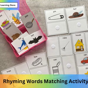 PDF Rhyming Words Activity Set-instant Download Montessori Learning Toy ...