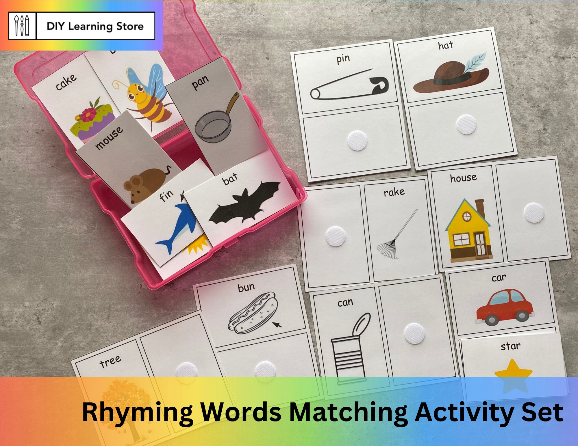 Rhyming Words Matching Activity – Montessori Learning (PDF Download ...