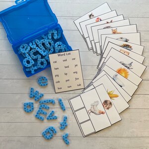 Spelling Practice-3 Letter Words-task Box- Montessori Learning Toy for ...