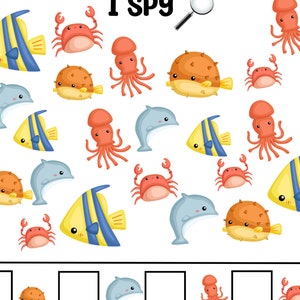 I Spy Games- Under the Sea Theme-preschool- Kindergarten- Special ...