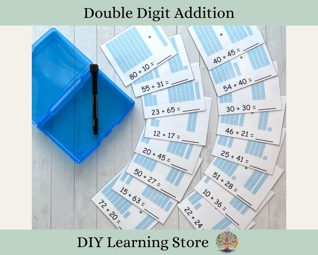 Double Digit Addition Activity Set- Montessori Learning Toy for ...